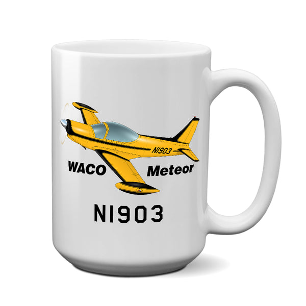 Waco Meteor SF 260 (Yellow/Black) Airplane Ceramic Mug - Personalized ...