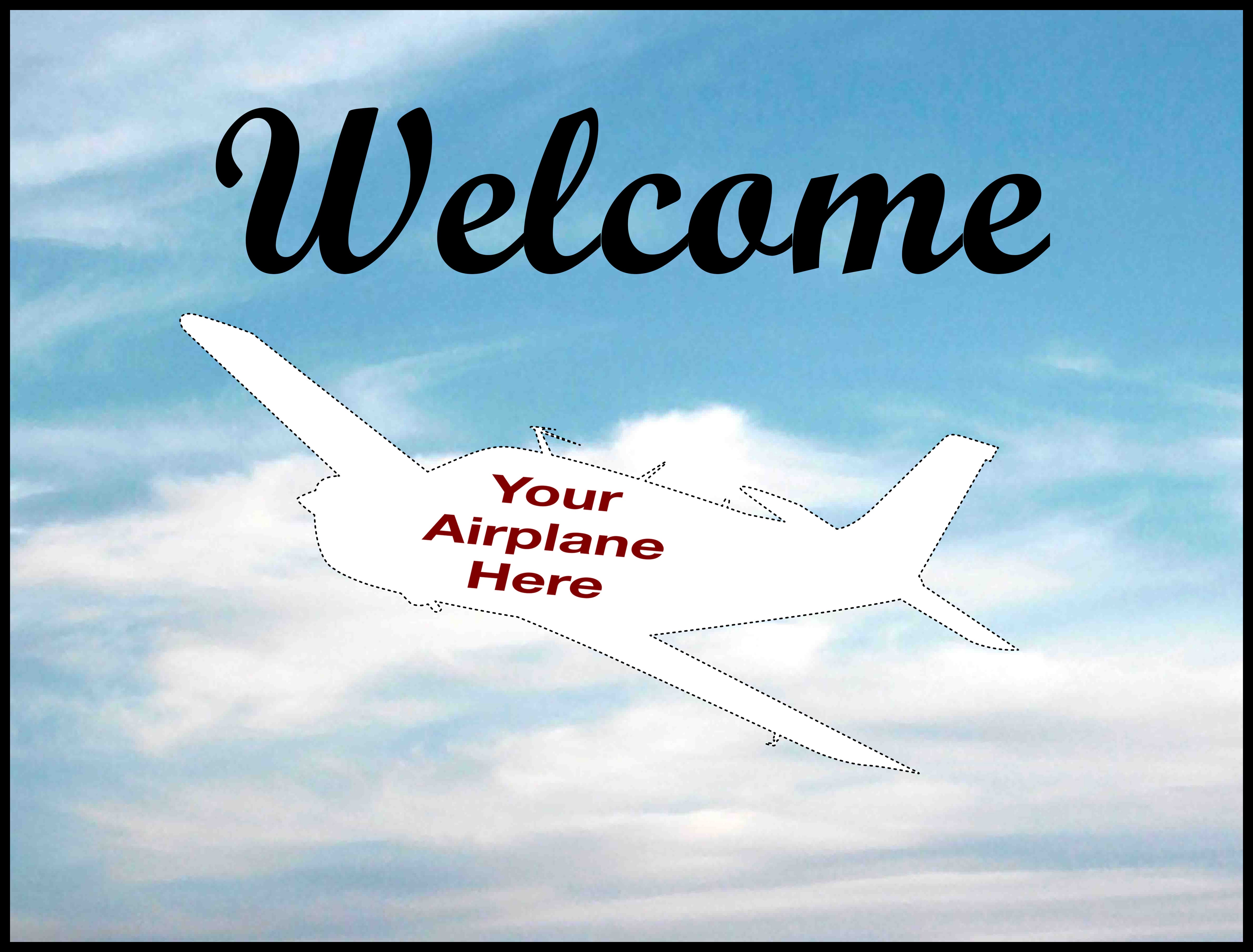 Custom Welcome Aircraft Aviation Mats - Personalized w/ Your Airplane ...