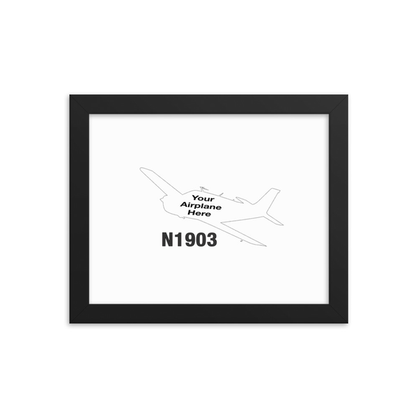 Custom Airplane 8x10" Framed Poster – Flyboy Toys
