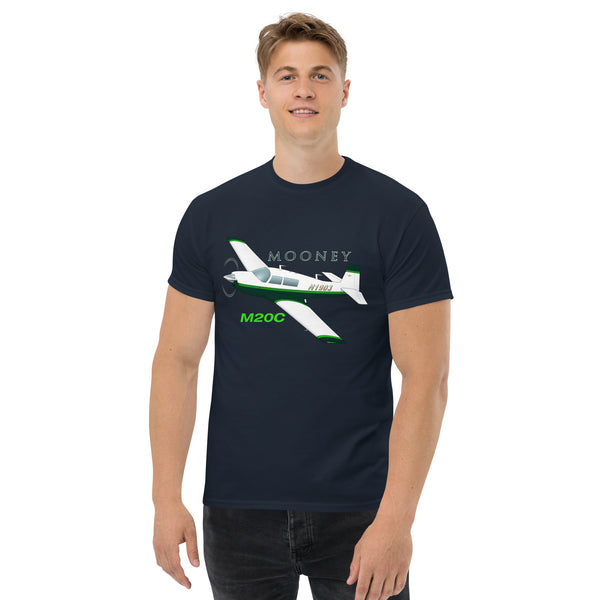 Mooney M20C (Green) Airplane T-shirt (AIRDFFM20C-G1) - Add Your N ...