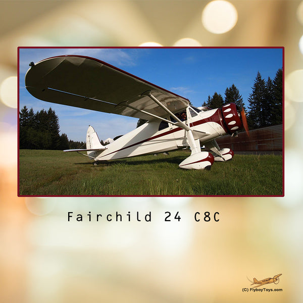 1934 Fairchild 24 C8C (Maroon) Paradise Seeker Airplane Design – Flyboy ...